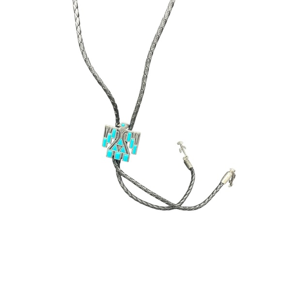 J. Ritter | Jewelry | J Ritter Eagle Faux Turquoise Bolo Tie Vintage ...